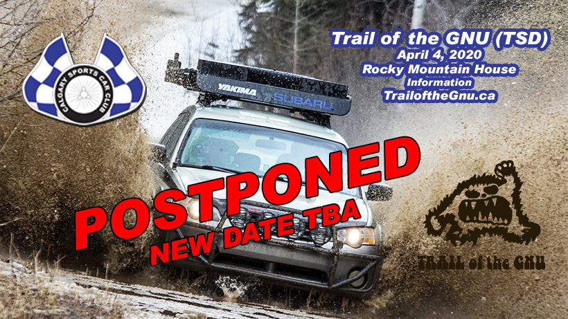 Trail of the GNU – TSD Postponed for 2020 | Calgary Sports Car Club (CSCC)